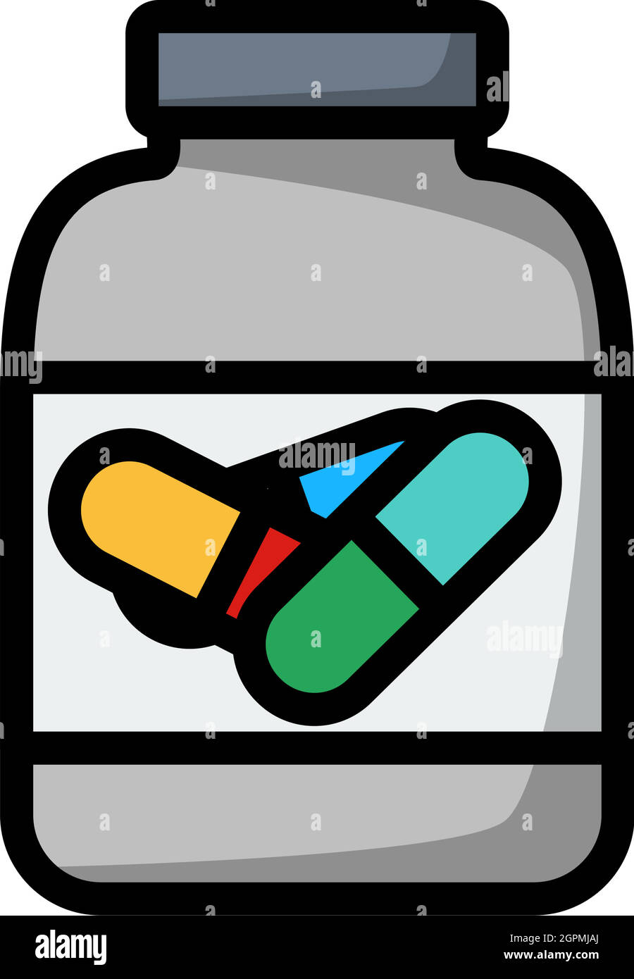 Protein capsule pill icon Stock Vector Images - Alamy