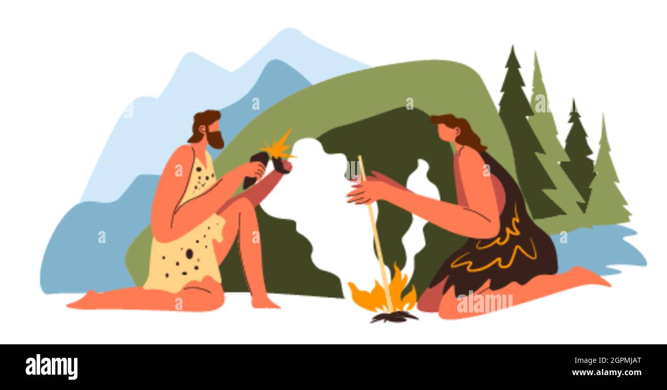 Neanderthal man woman hi-res stock photography and images - Alamy