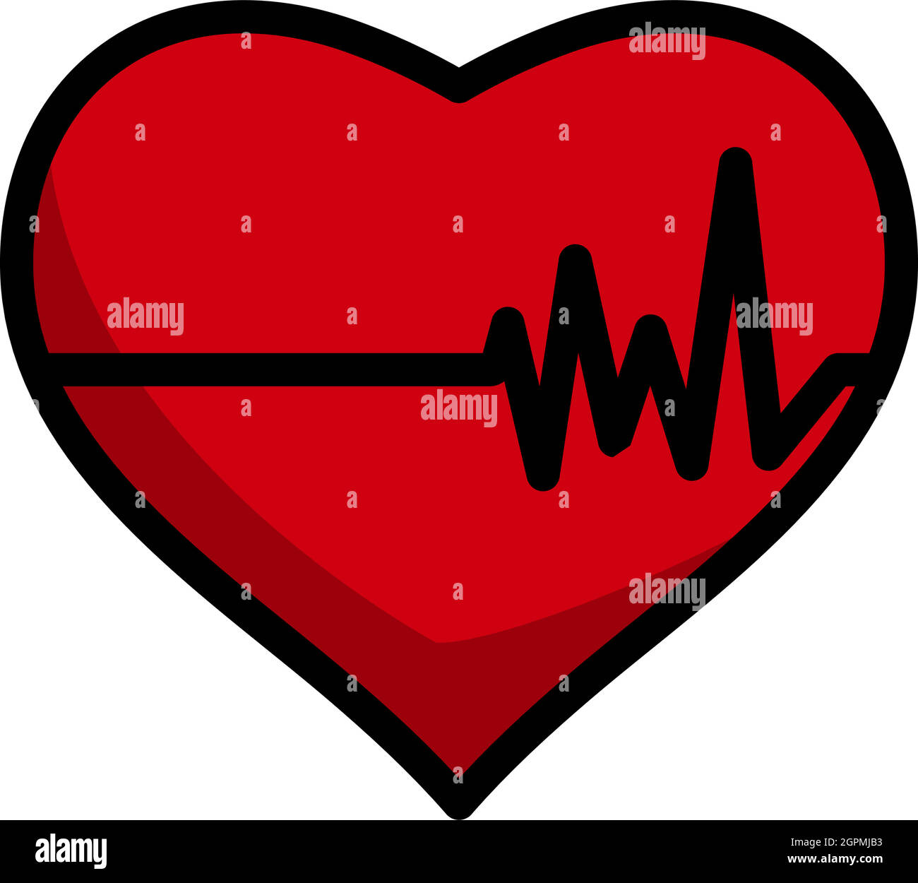 Cardiology heart silhouette rate Stock Vector Images - Alamy