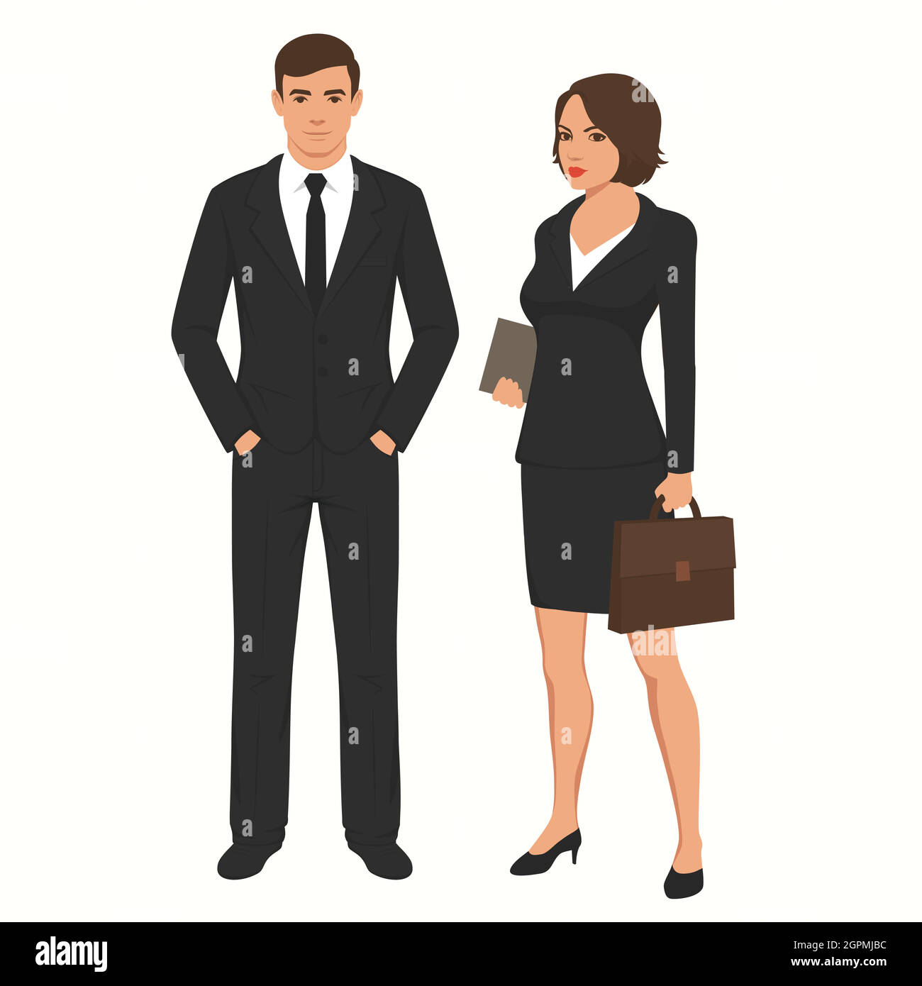 Man and female boss Stock Vector Images - Alamy