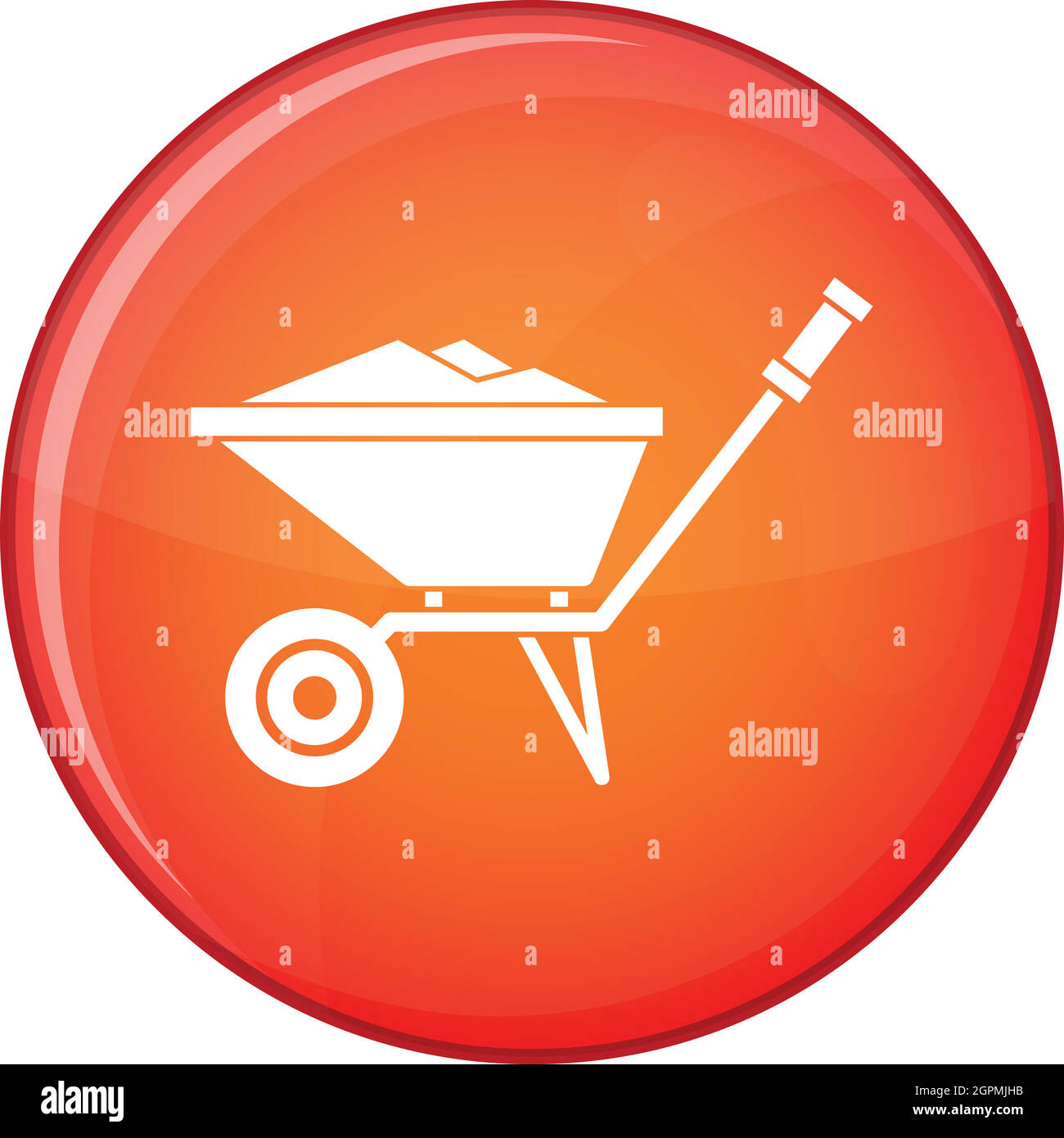 Wheelbarrow icon, flat style Stock Vector Image & Art - Alamy