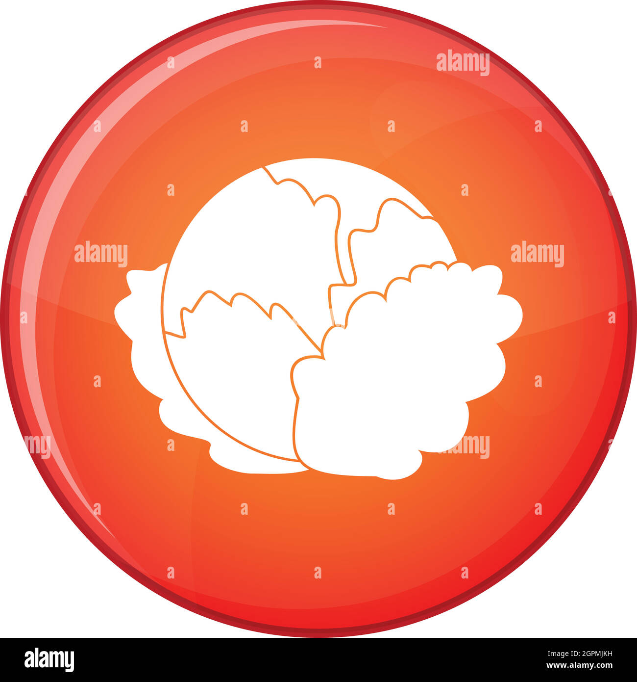 Cabbage icon, flat style Stock Vector Image & Art - Alamy