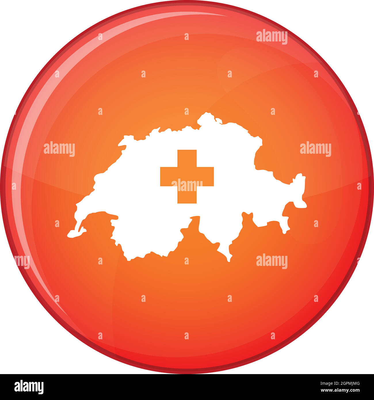 Switzerland map icon, flat style Stock Vector Image & Art - Alamy