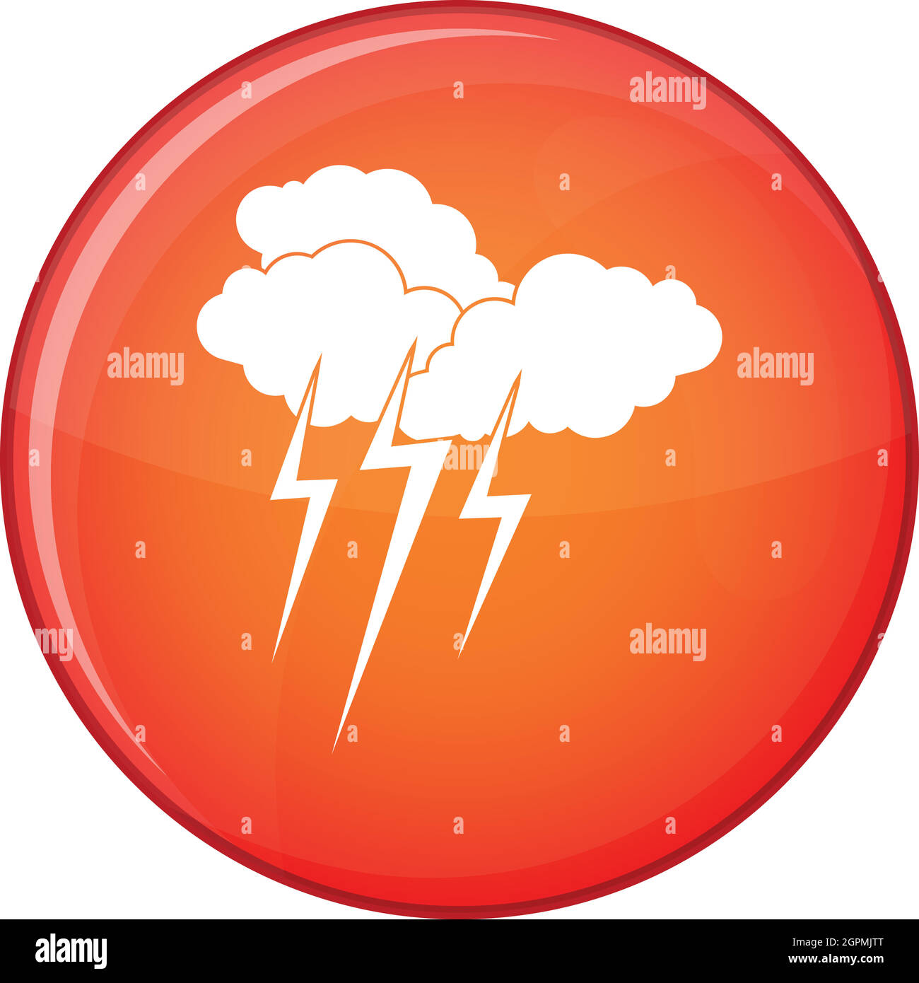Thunder cloud icon illustration Stock Vector Images - Alamy