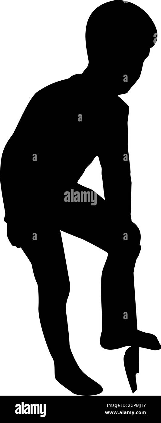 Child digging garden Stock Vector Images - Alamy