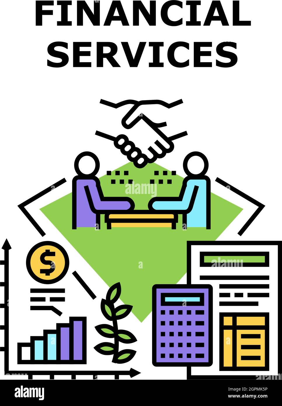 Financial Services Concept Color Illustration Stock Vector Image & Art ...