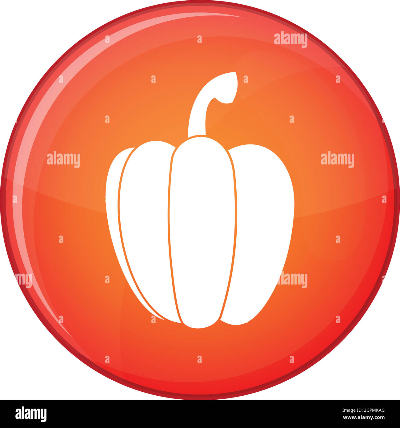 Pepper icon, flat style Stock Vector Image & Art - Alamy