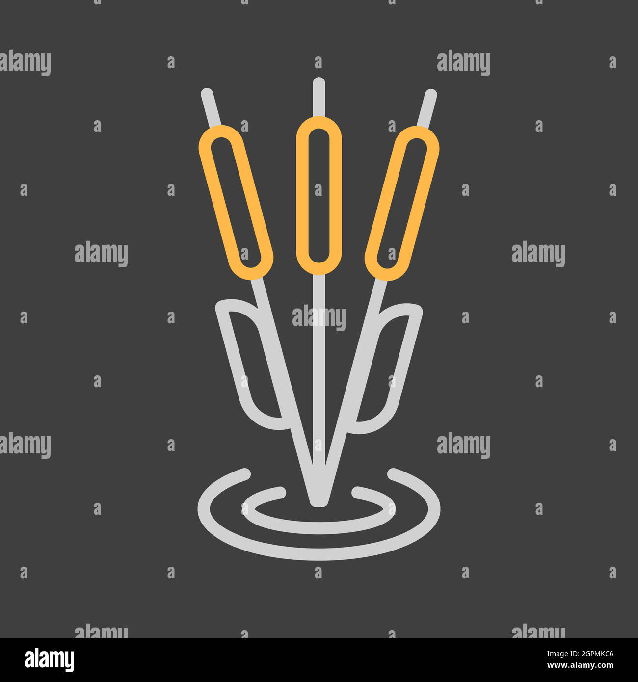 River reeds on lake Stock Vector Images - Alamy