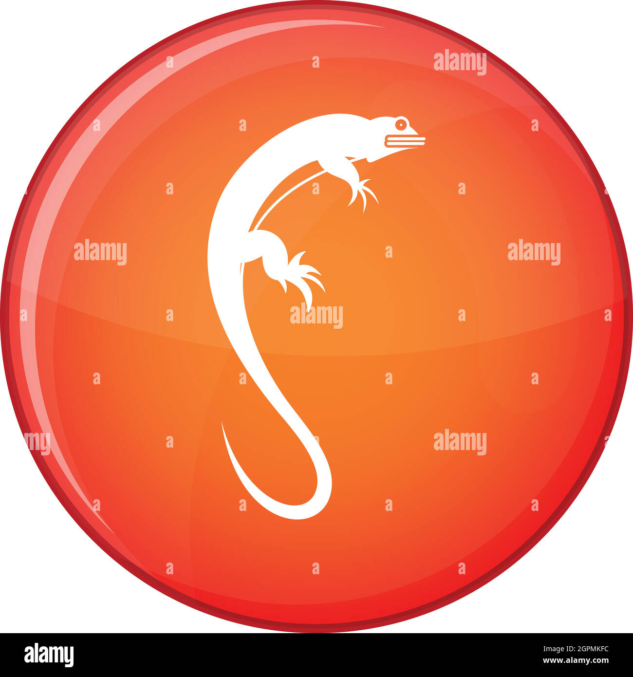 Lizard icon, flat style Stock Vector Image & Art - Alamy