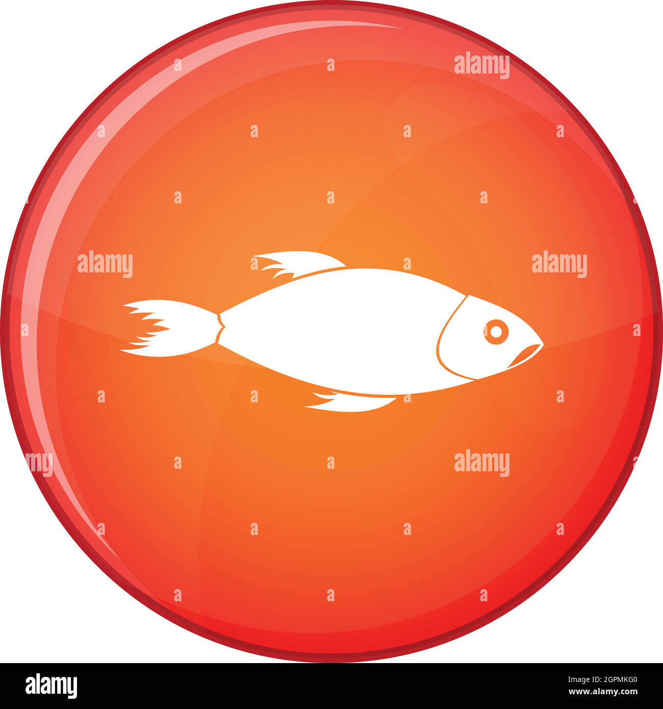 Fish icon, flat style Stock Vector Image & Art - Alamy