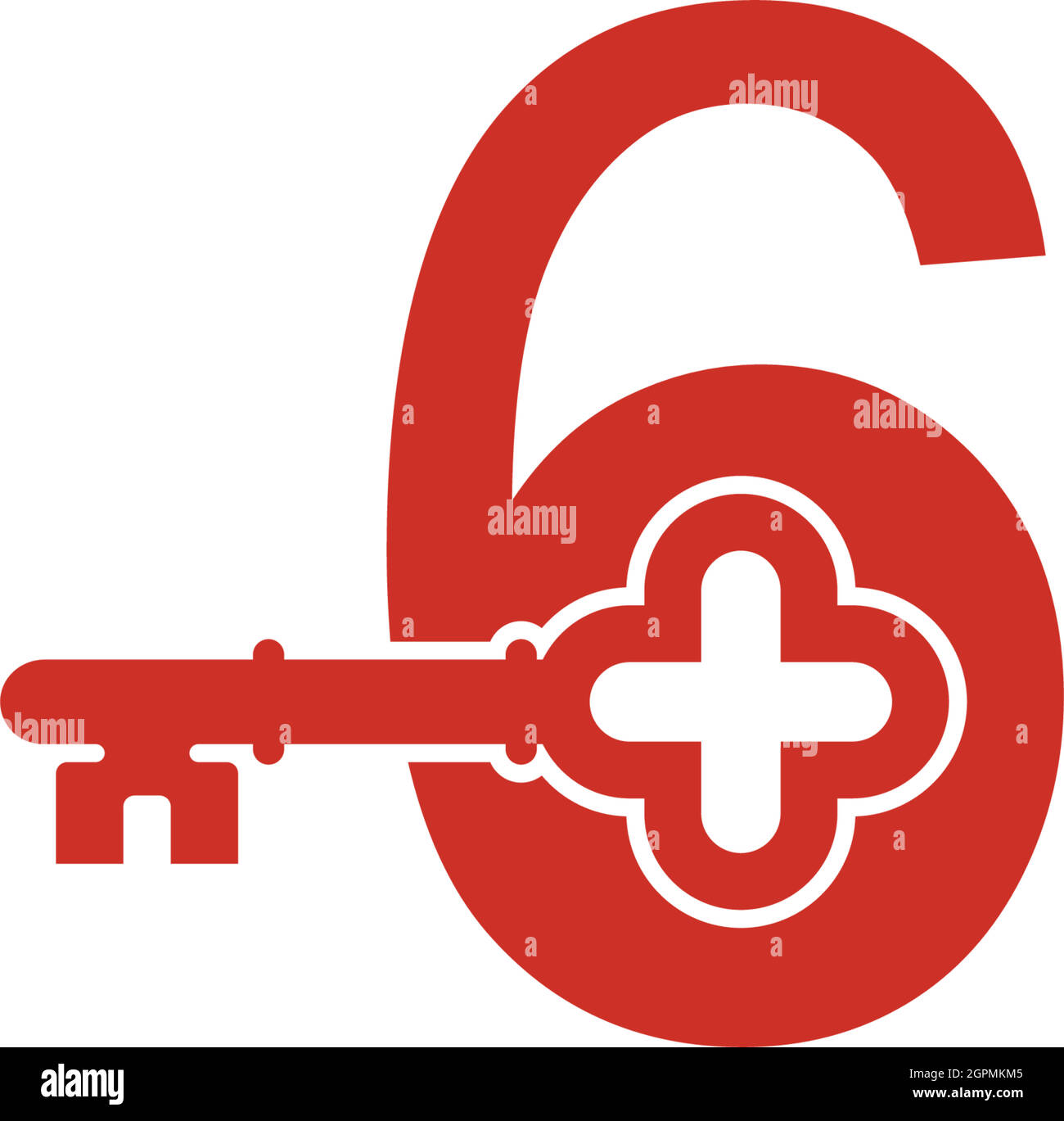 Number 6 key Stock Vector Images - Alamy