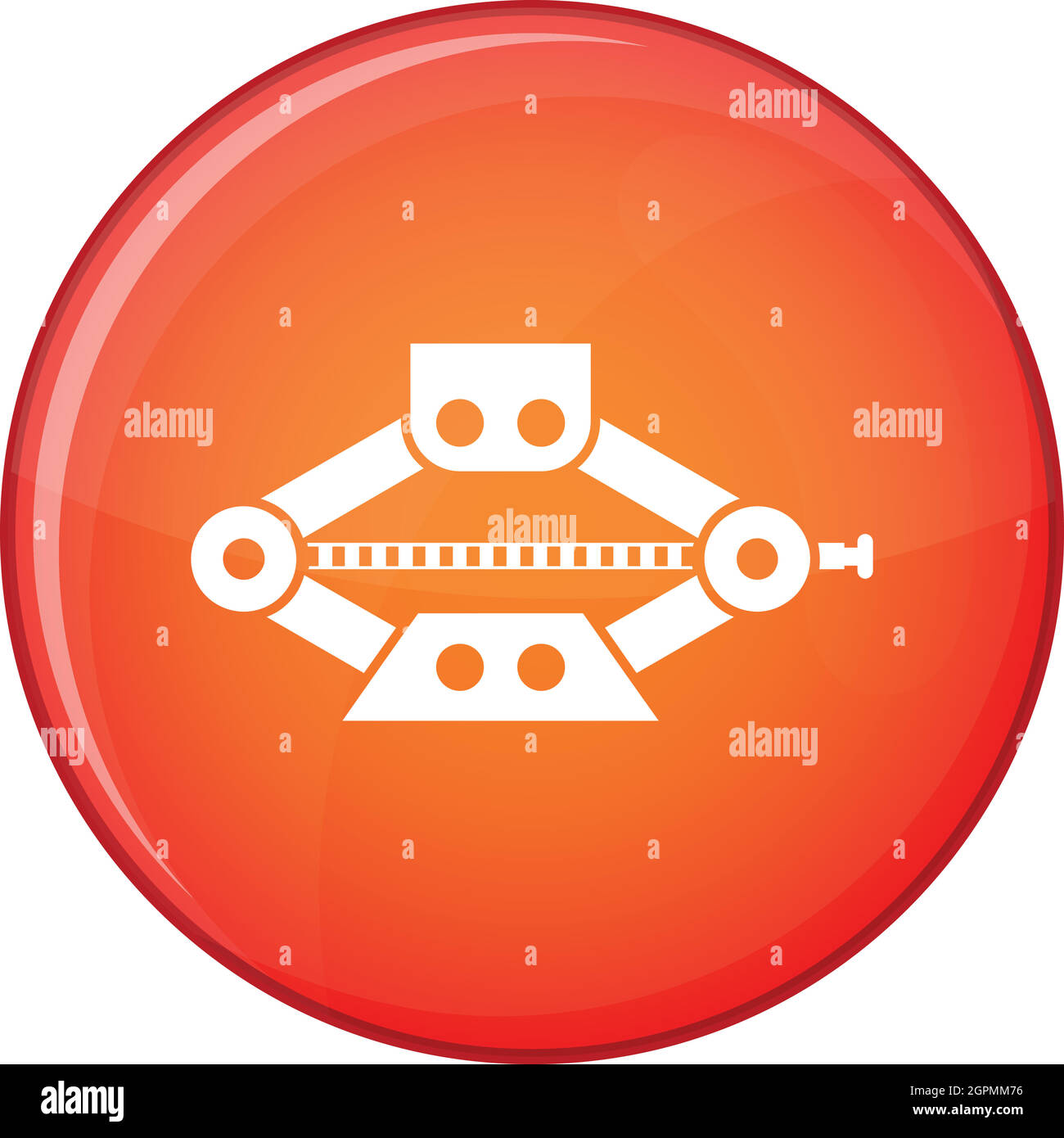 Red scissor car jack icon, flat style Stock Vector Image & Art - Alamy