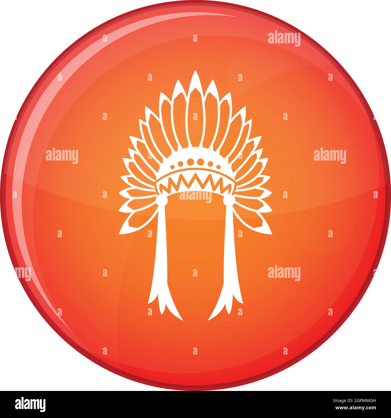 Indian headdress icon, flat style Stock Vector Image & Art - Alamy