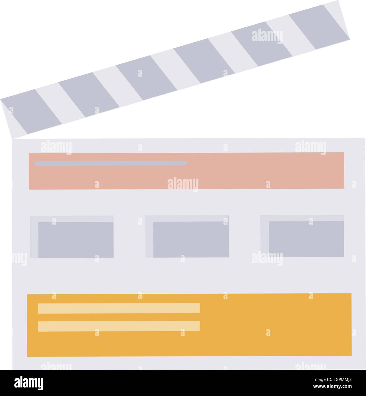 Clap board icon cinema film clapper vector Stock Vector Image & Art - Alamy