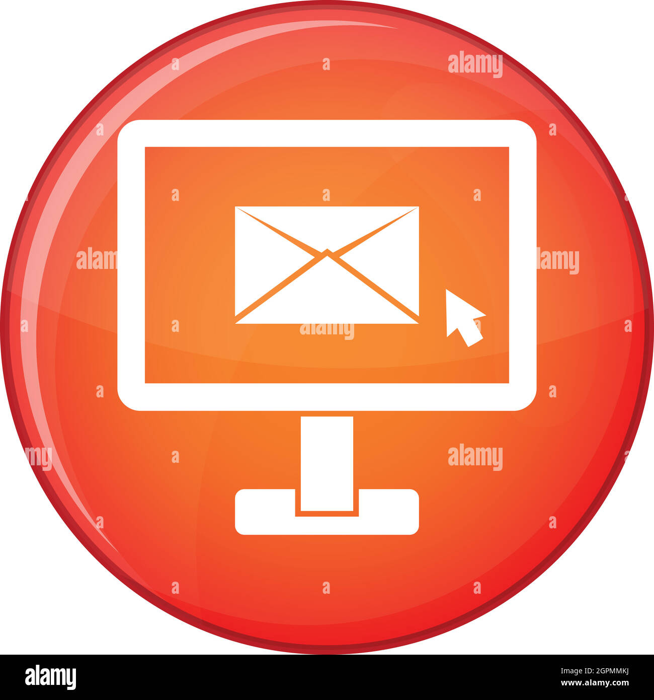 Laptop email symbol flat Stock Vector Images - Alamy