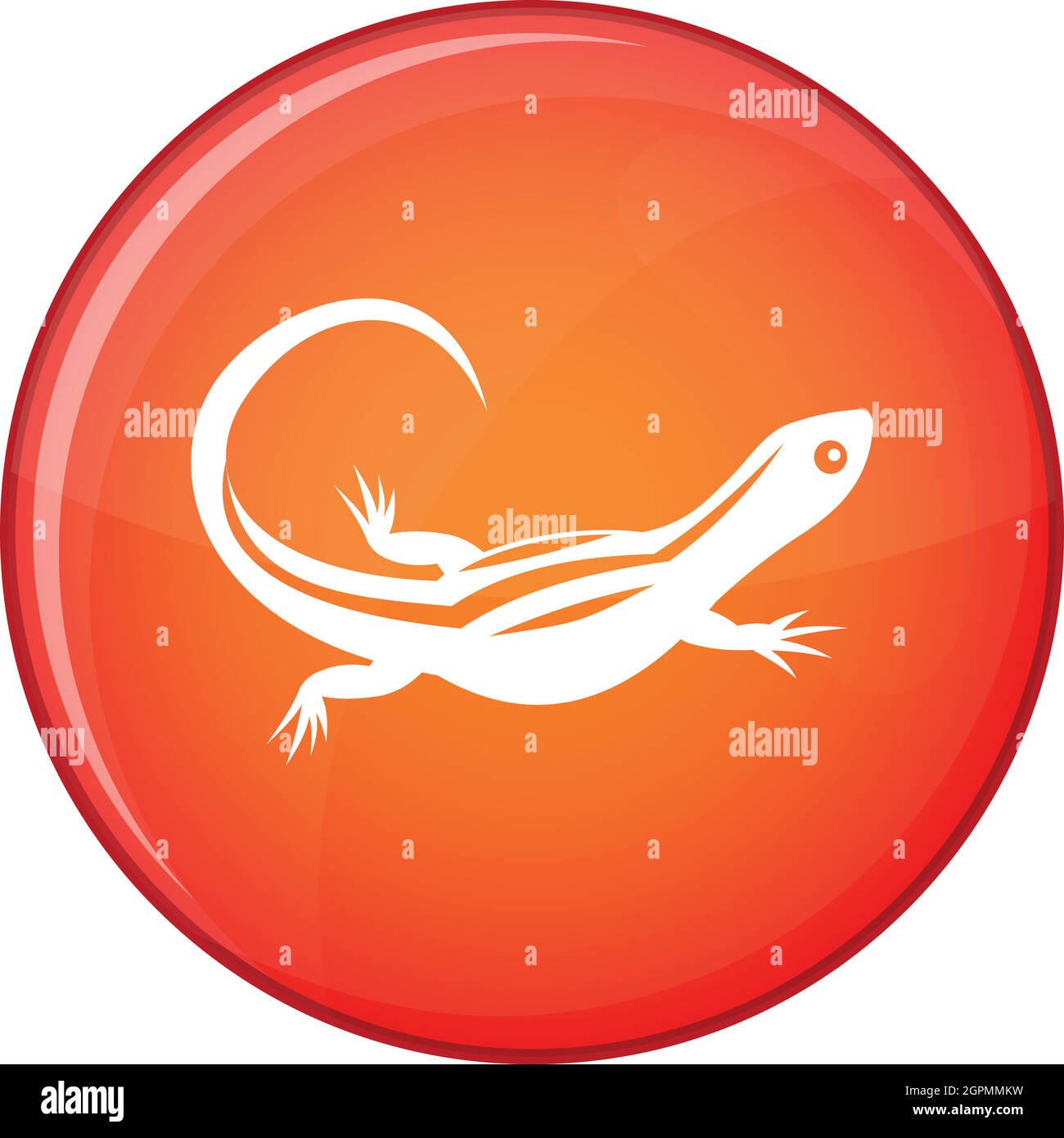 Lizard icon, flat style Stock Vector Image & Art - Alamy