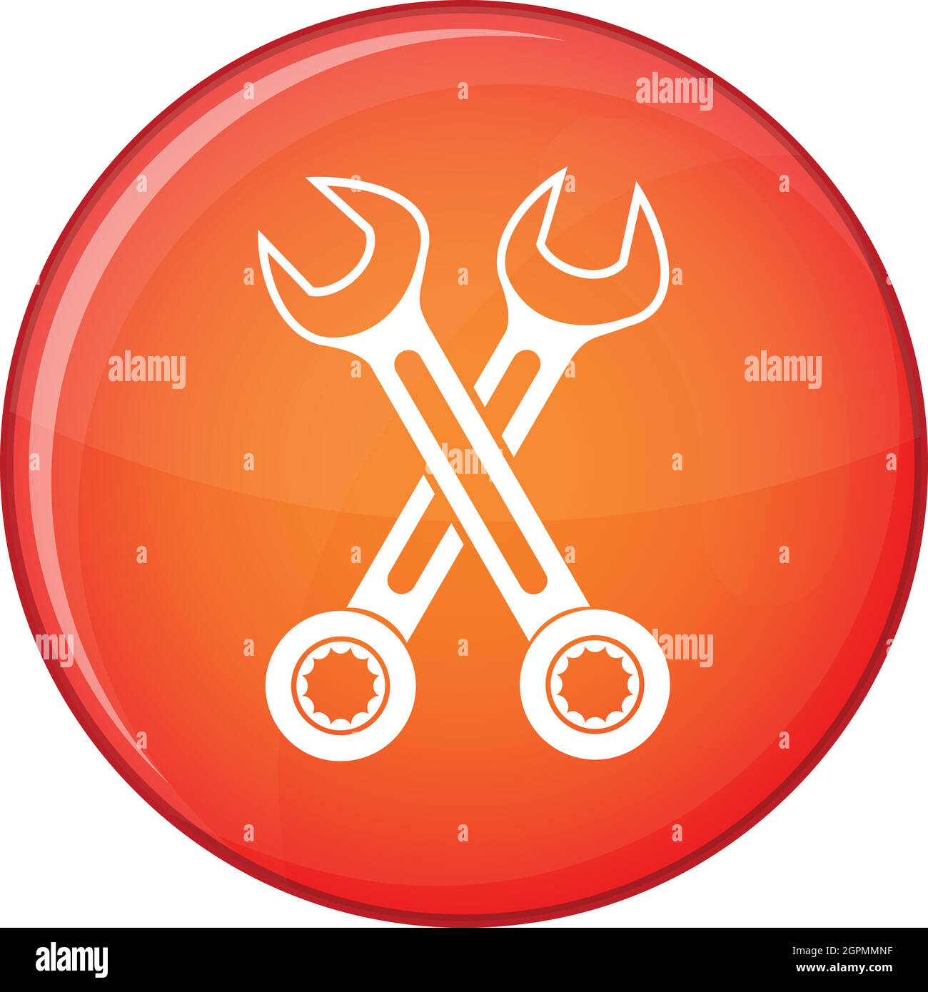 Crossed spanners icon, flat style Stock Vector Image & Art - Alamy