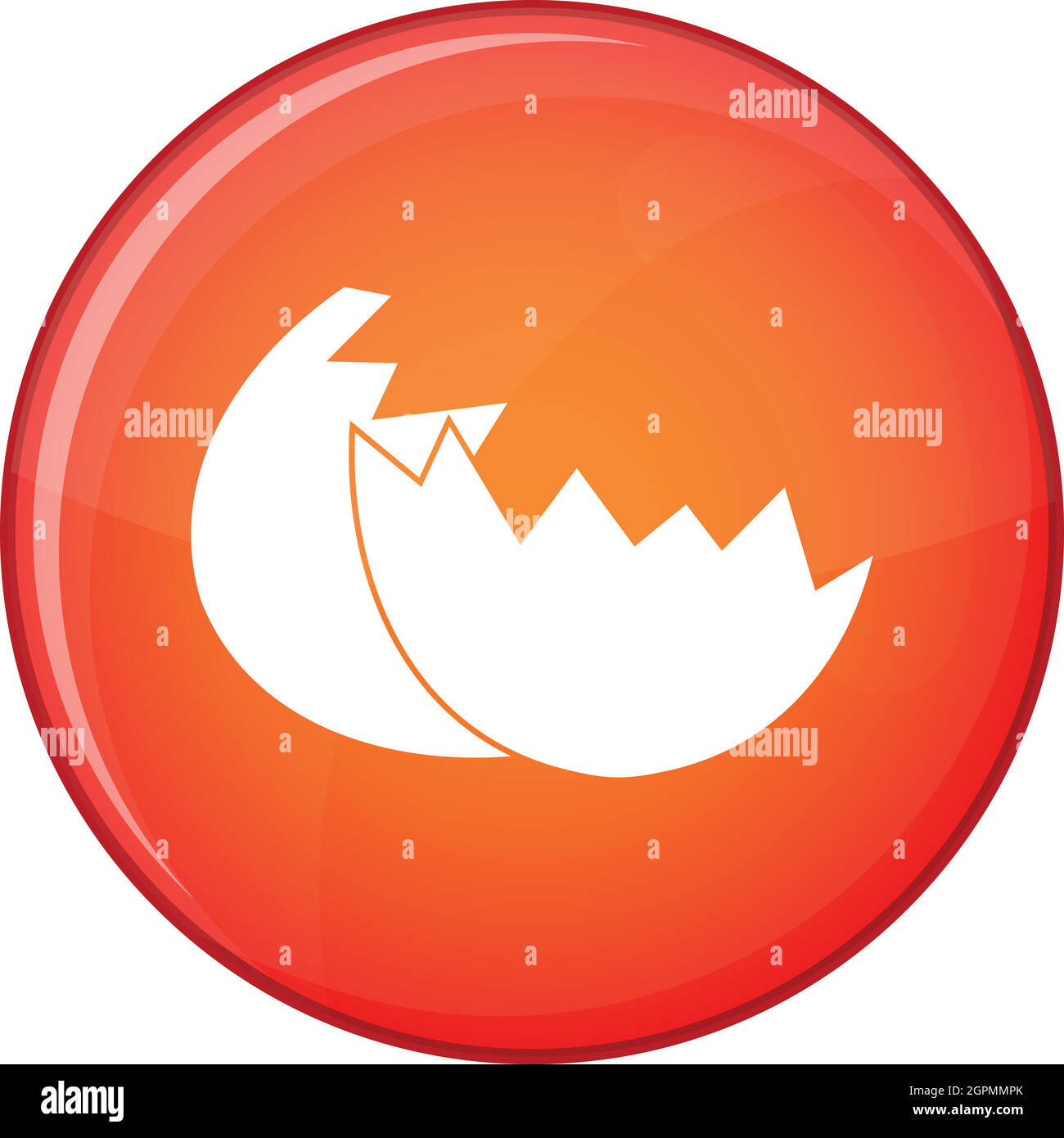 Egg shell icon, flat style Stock Vector Image & Art - Alamy