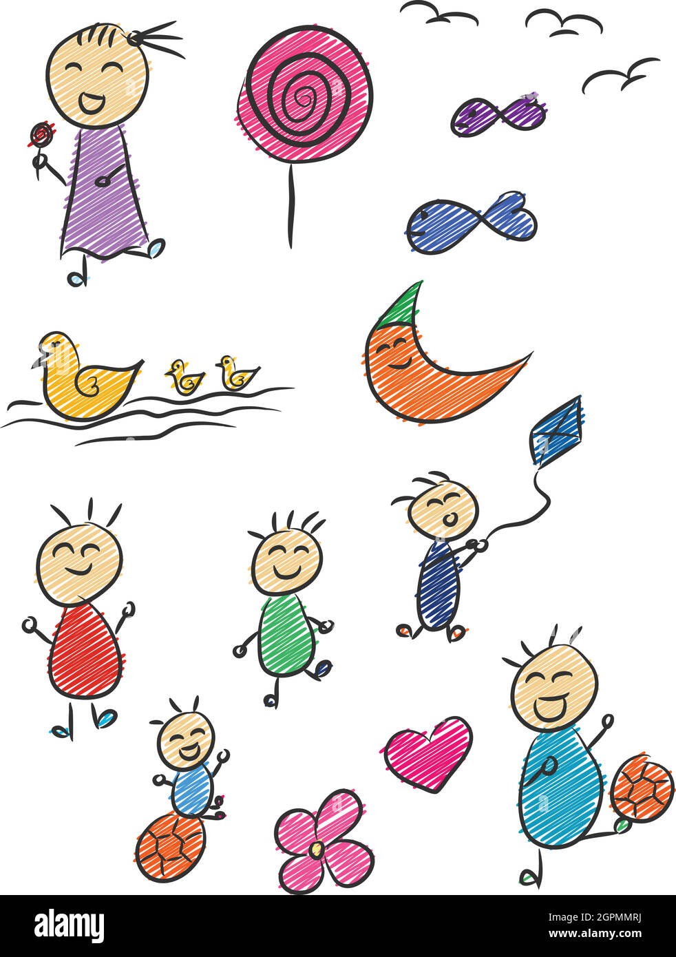 Children clipart vector hi-res stock photography and images - Alamy