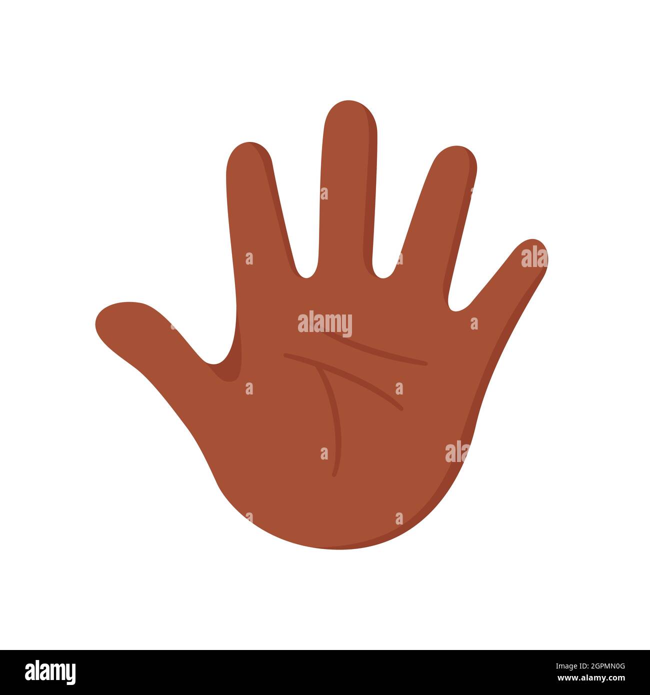 Human hand. The palm is like a sense organ. Part of the body. The organ ...