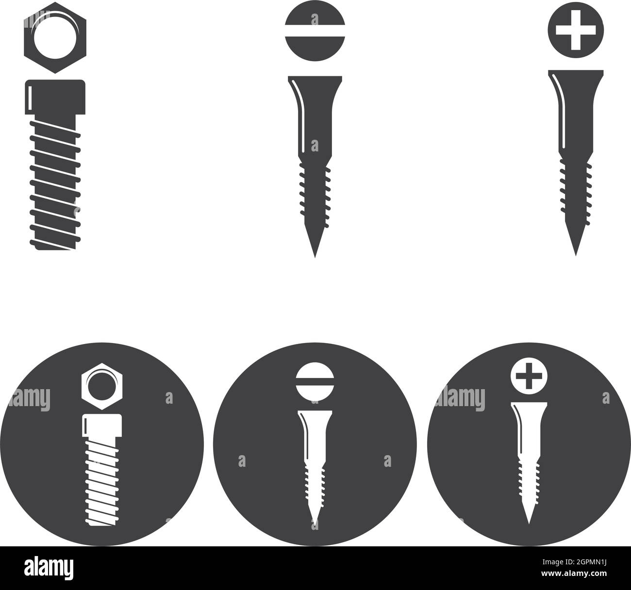nut and screw icon vector illustration design Stock Vector Image & Art ...