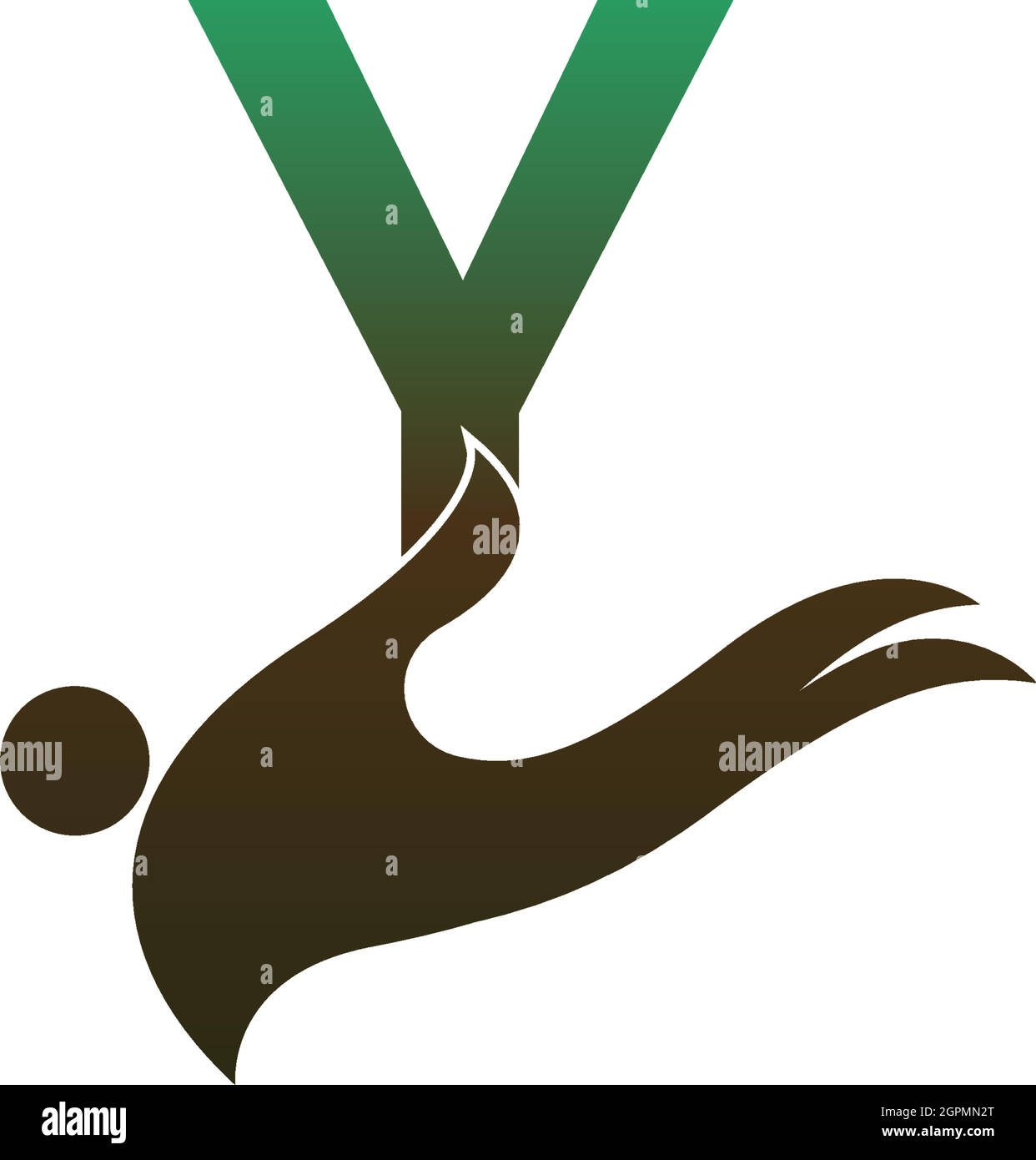 Letter Y logo icon with people hand design symbol template Stock Vector ...