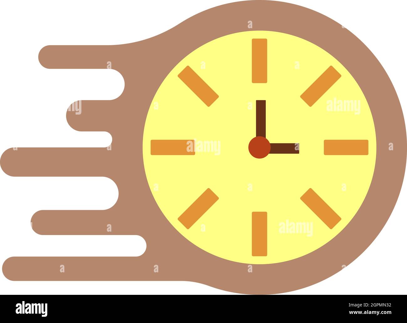 Run clock time icon vector isolated on white Stock Vector Image & Art ...