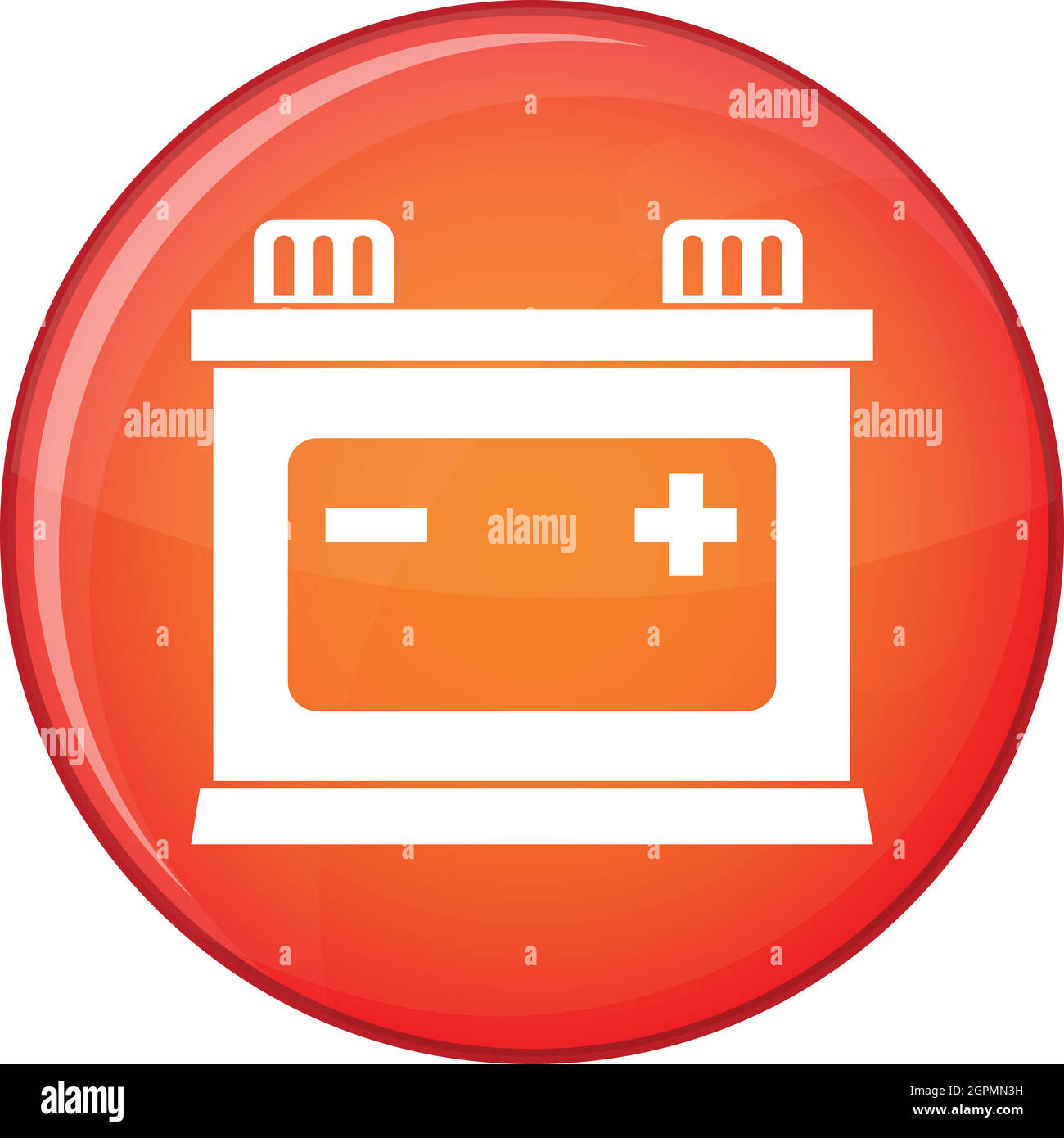 Car battery icon, flat style Stock Vector Image & Art - Alamy