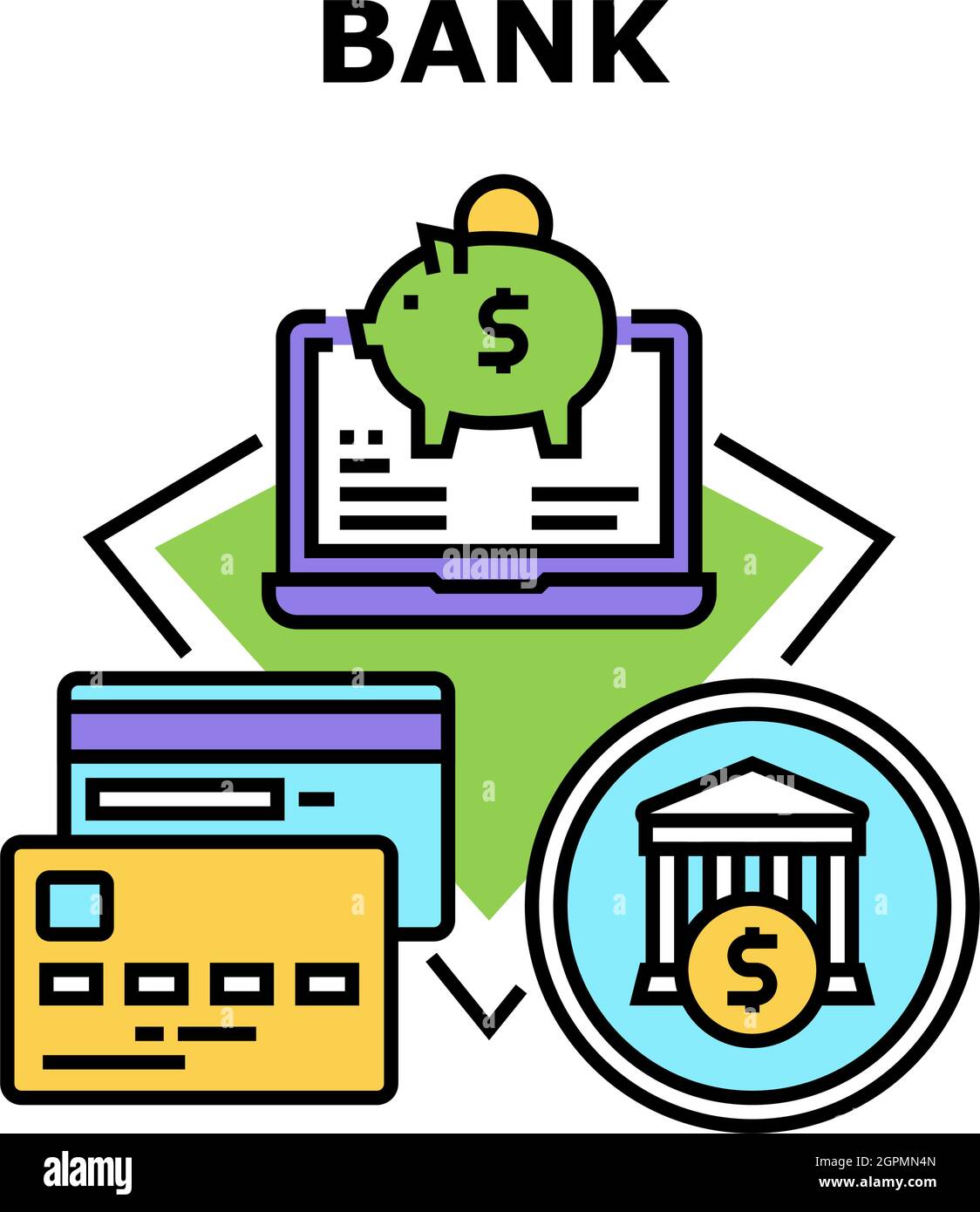 Bank Finance Vector Concept Color Illustration Stock Vector Image & Art ...