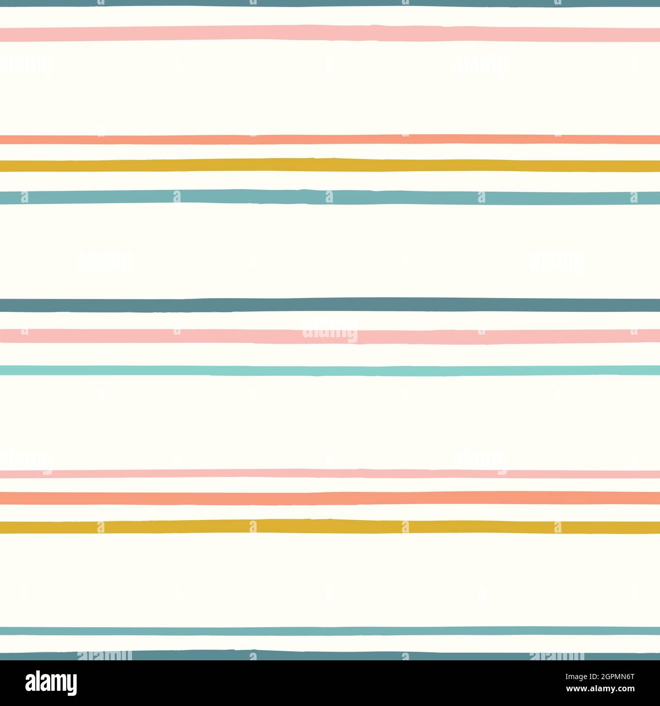 Striped pattern background. Vector seamless repeat of hand drawn ...