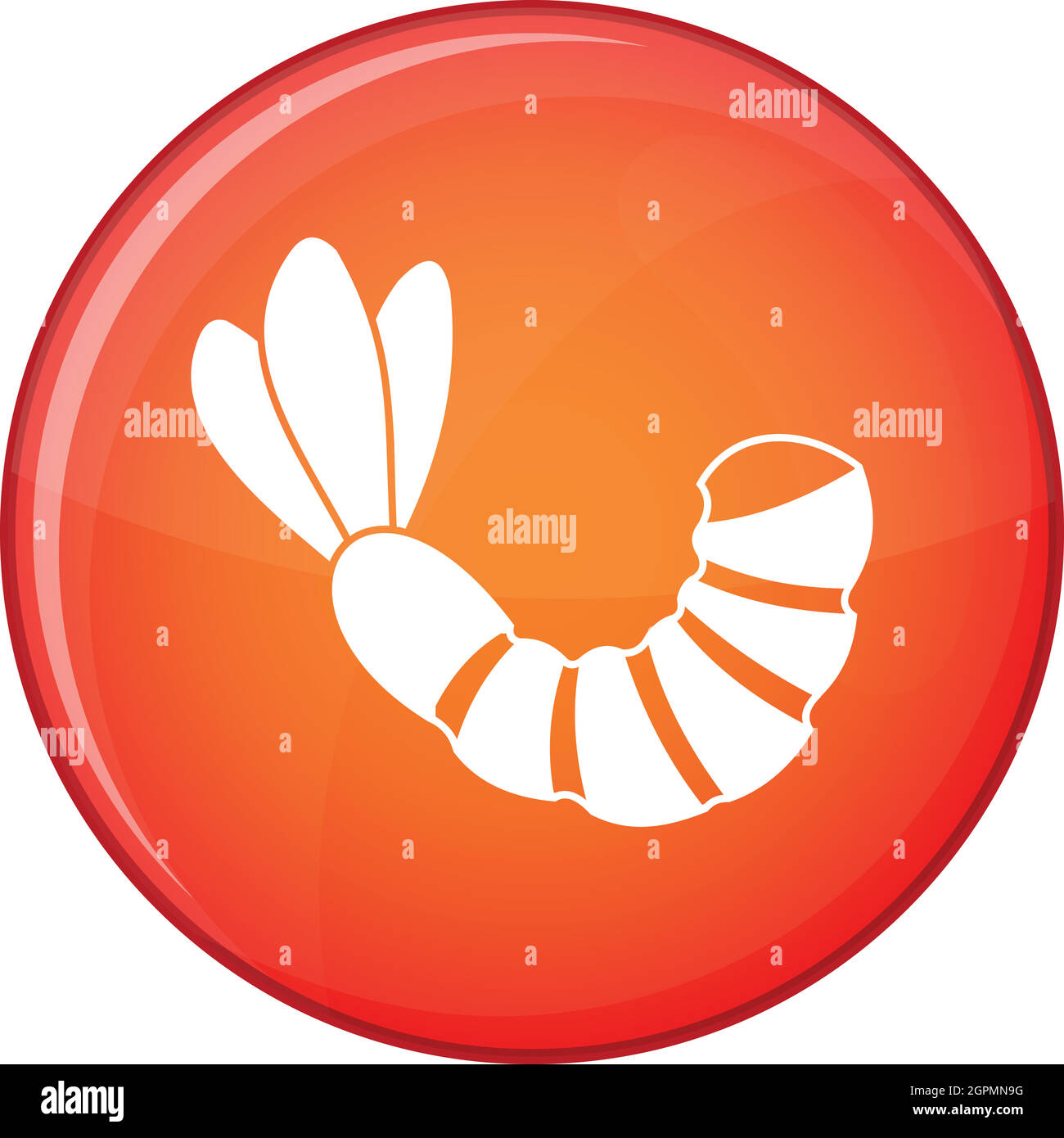 Shrimp icon, flat style Stock Vector Image & Art - Alamy