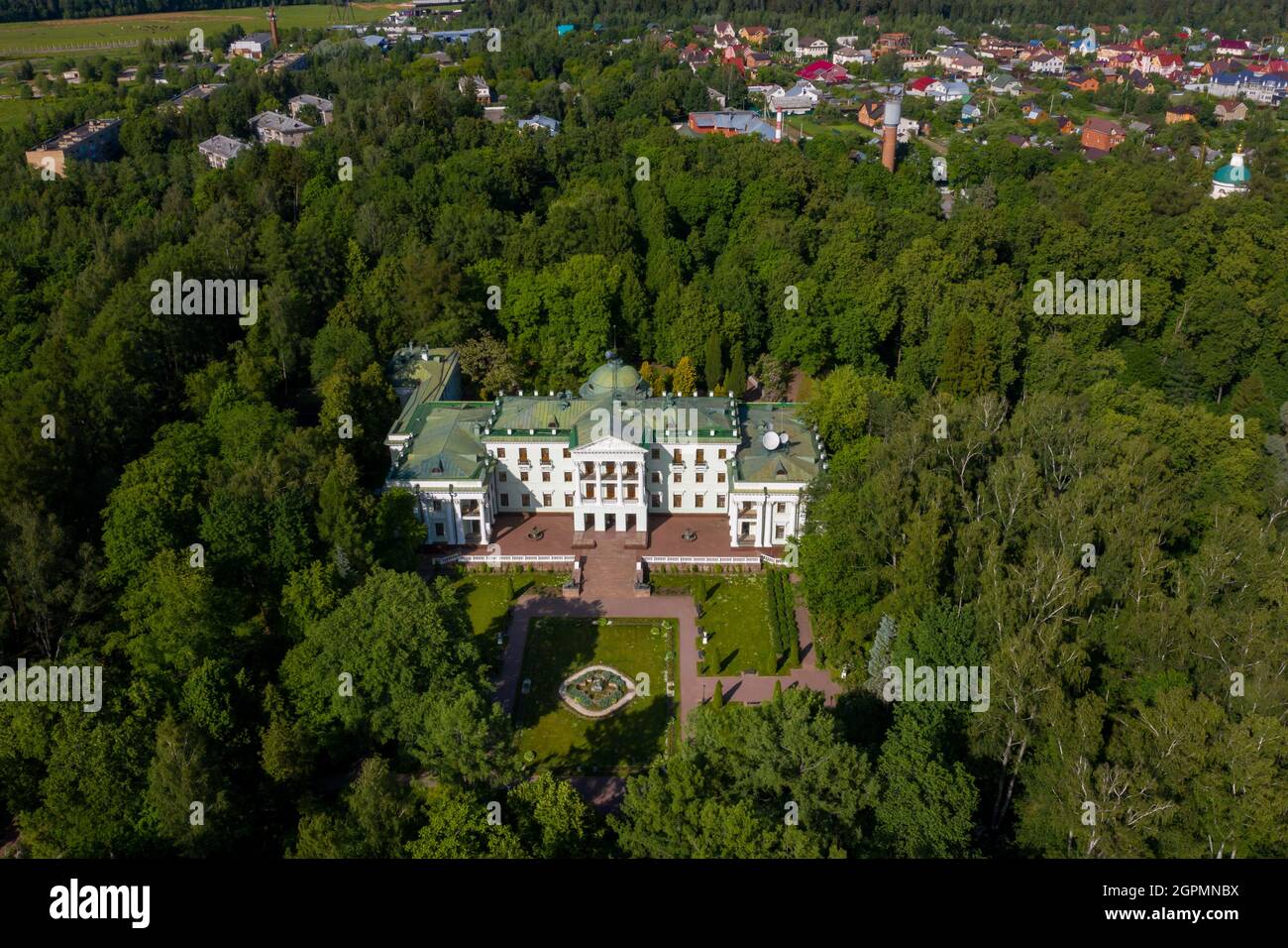 June 3, 2019.Moscow region, Russia. The former old noble manor of ...
