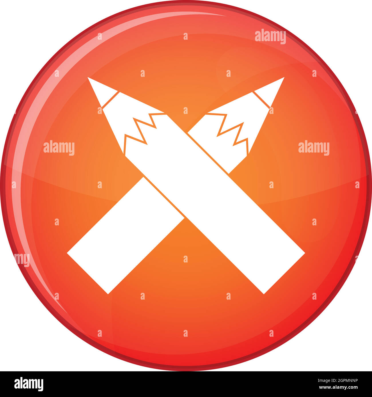 Two crossed pencils icon, flat style Stock Vector Image & Art - Alamy