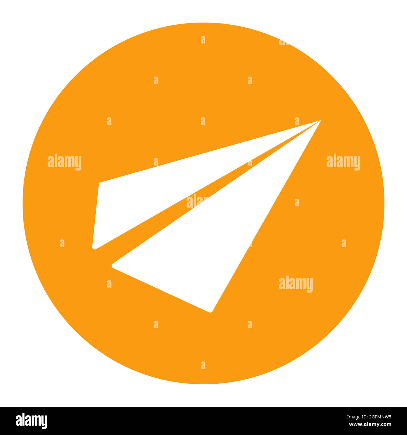 Paper plane, message symbol flat vector white glyph icon Stock Vector ...