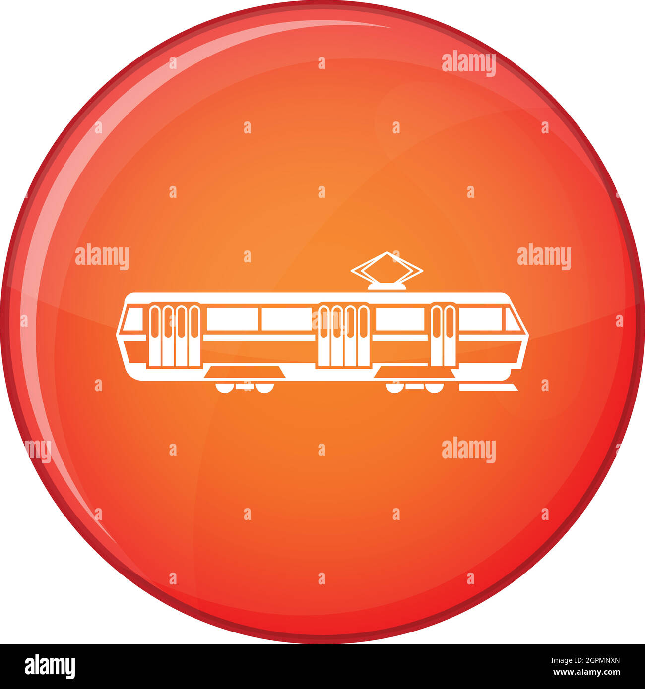 Tram icon, flat style Stock Vector Image & Art - Alamy