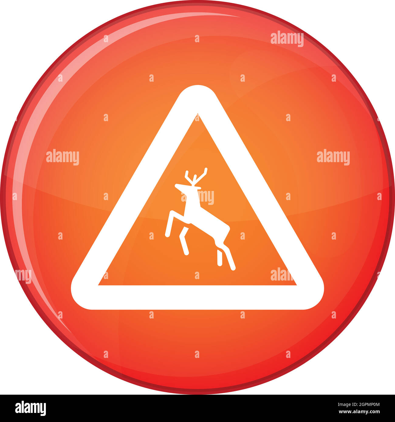 Triangular deer warning sign hi-res stock photography and images - Alamy
