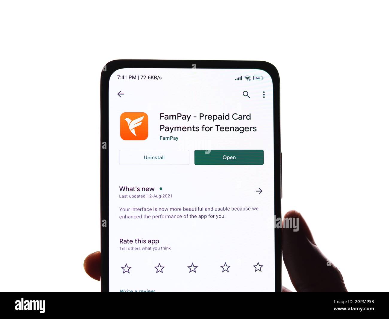 West Bangal, India - September 28, 2021 : FamPay logo on phone screen ...