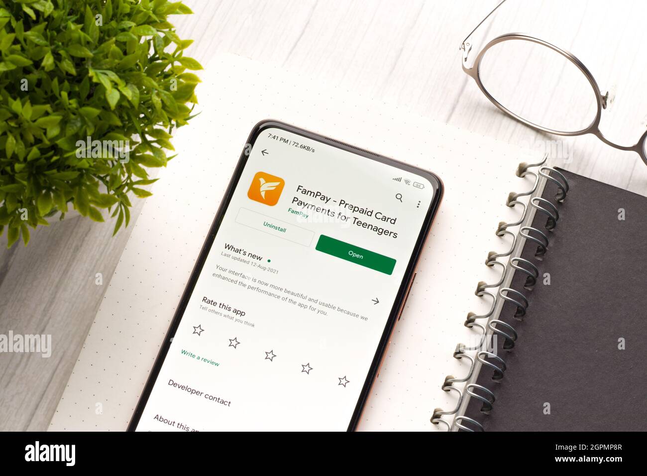 West Bangal, India - September 28, 2021 : FamPay logo on phone screen ...