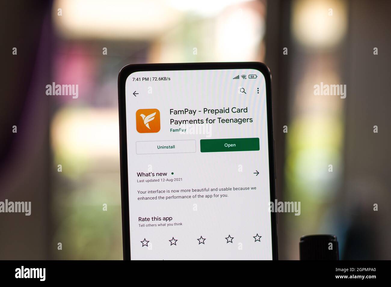 West Bangal, India - September 28, 2021 : FamPay logo on phone screen ...