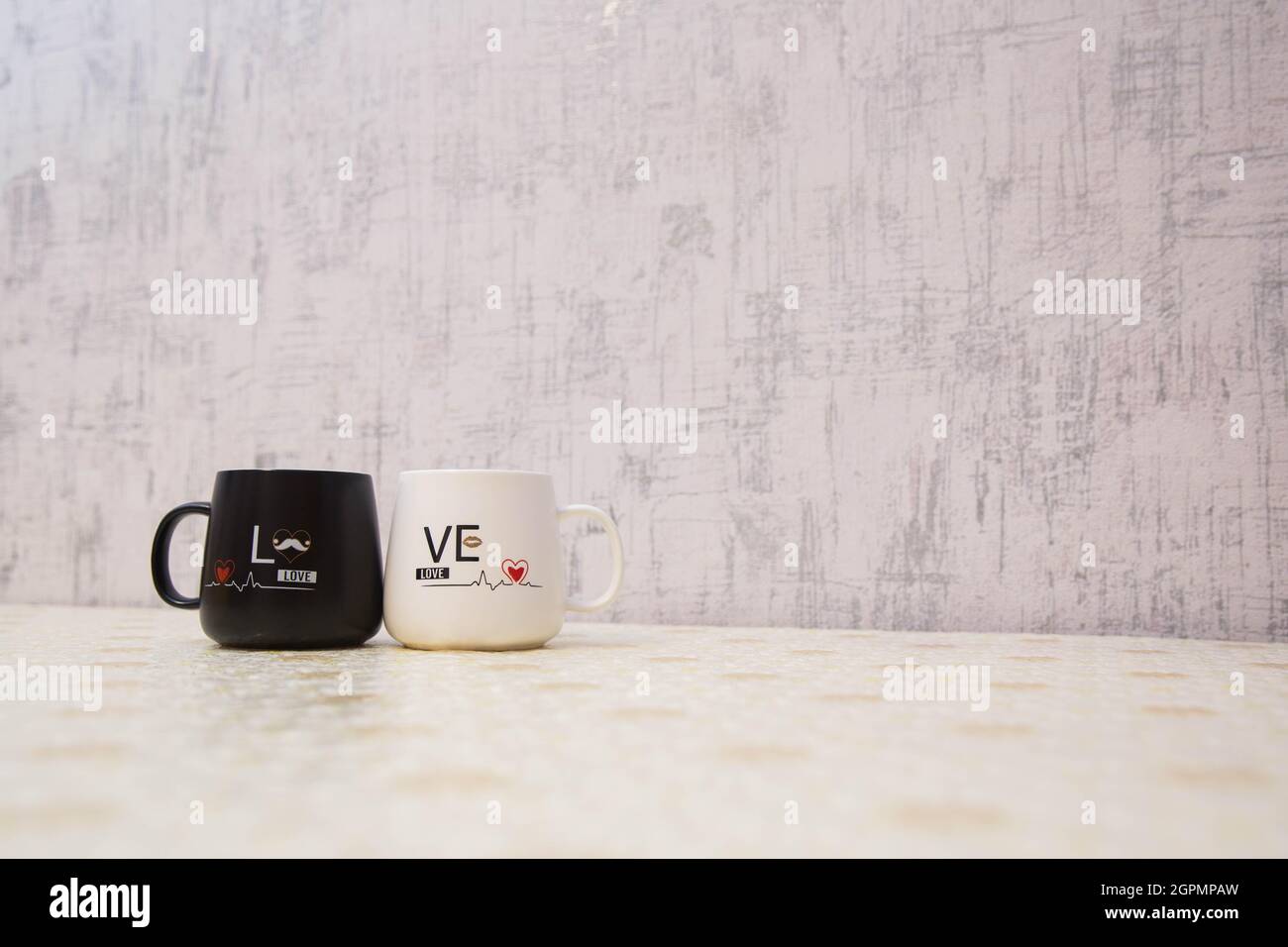Azerbaijan Baku . 25.04.2021 . Love mug cup white backgrounds . White ...