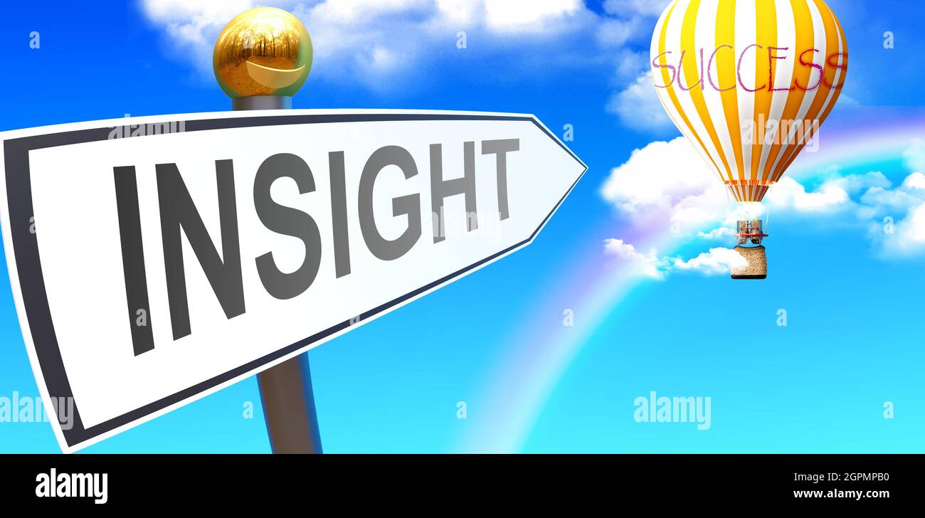 Insight leads to success - shown as a sign with a phrase Insight ...