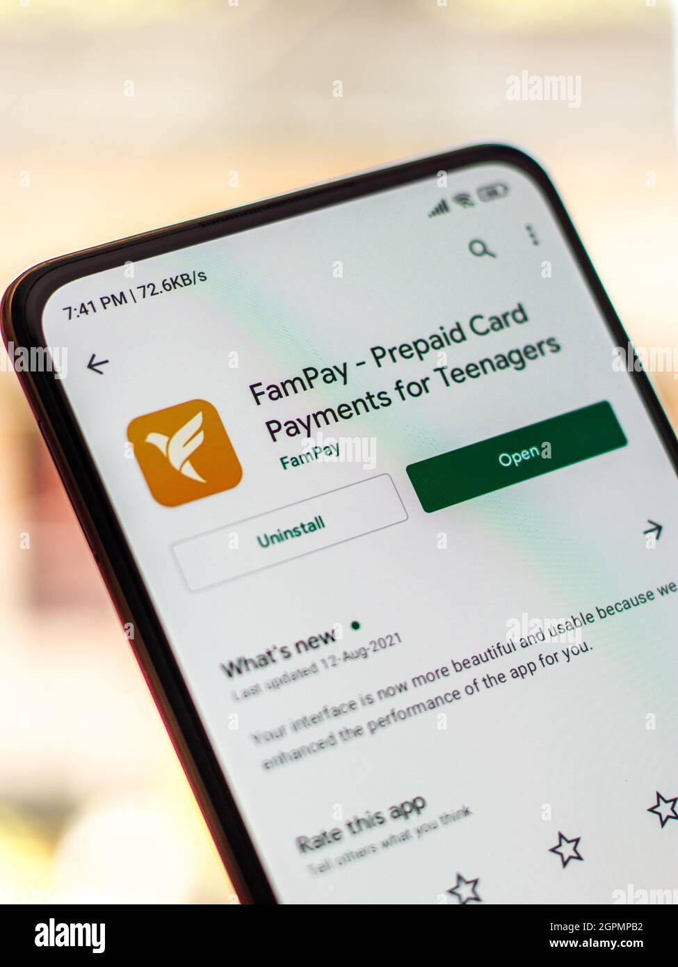 West Bangal, India - September 28, 2021 : FamPay logo on phone screen ...