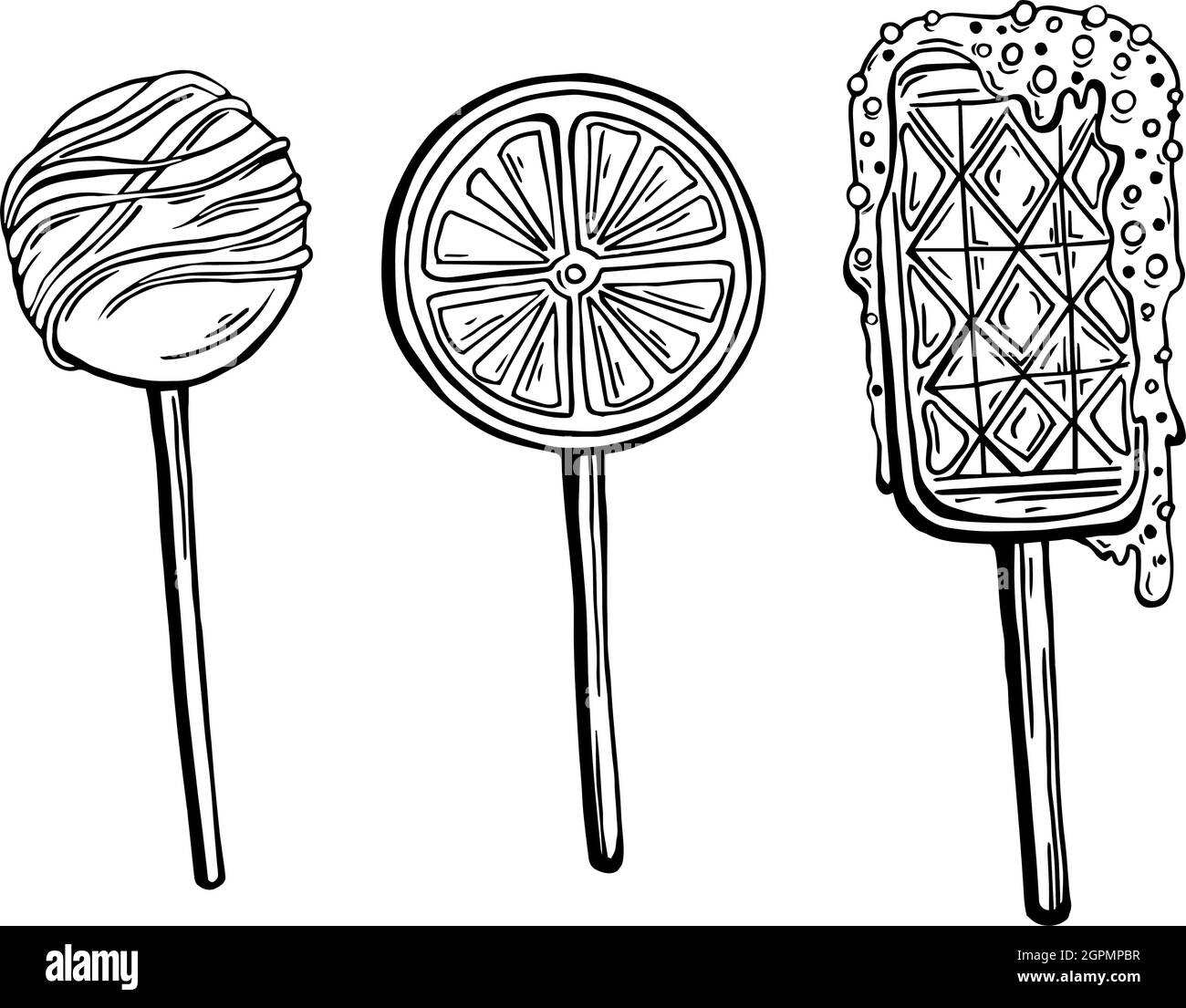 A series of vector graphic sweets, caramels Stock Vector Image & Art ...