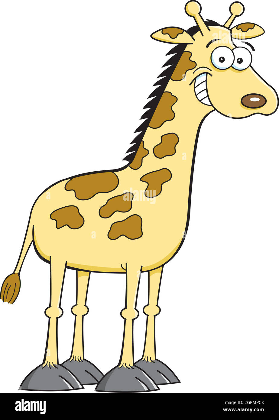 Smiling giraffe cartoon hi-res stock photography and images - Alamy