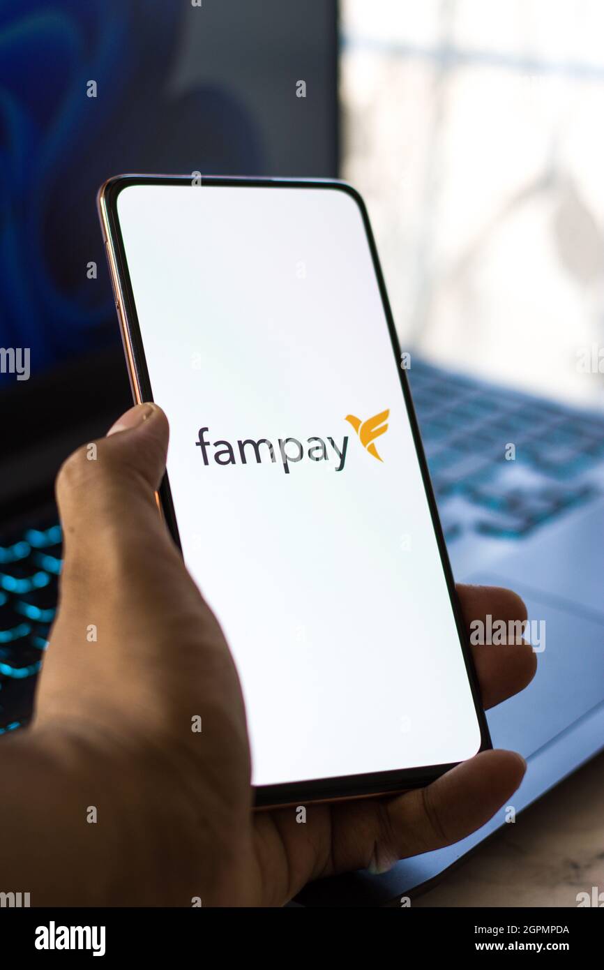 West Bangal, India - September 28, 2021 : FamPay logo on phone screen ...