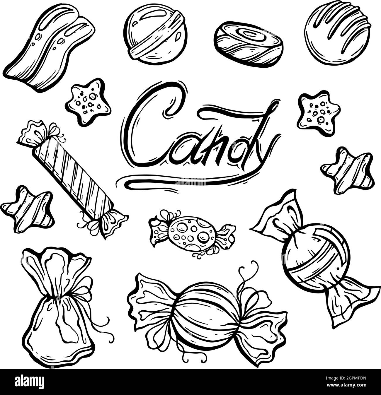 A series of vector graphic sweets, caramels Stock Vector Image & Art ...