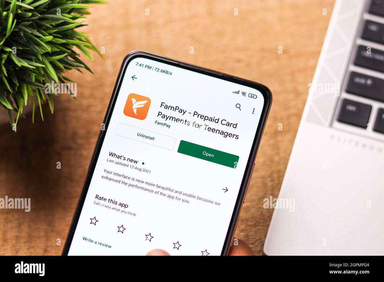 West Bangal, India - September 28, 2021 : FamPay logo on phone screen ...