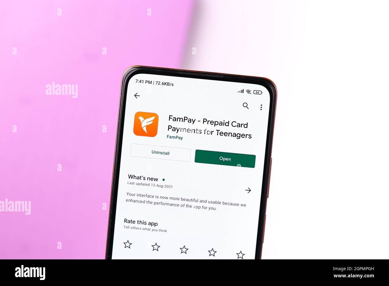 West Bangal, India - September 28, 2021 : FamPay logo on phone screen ...