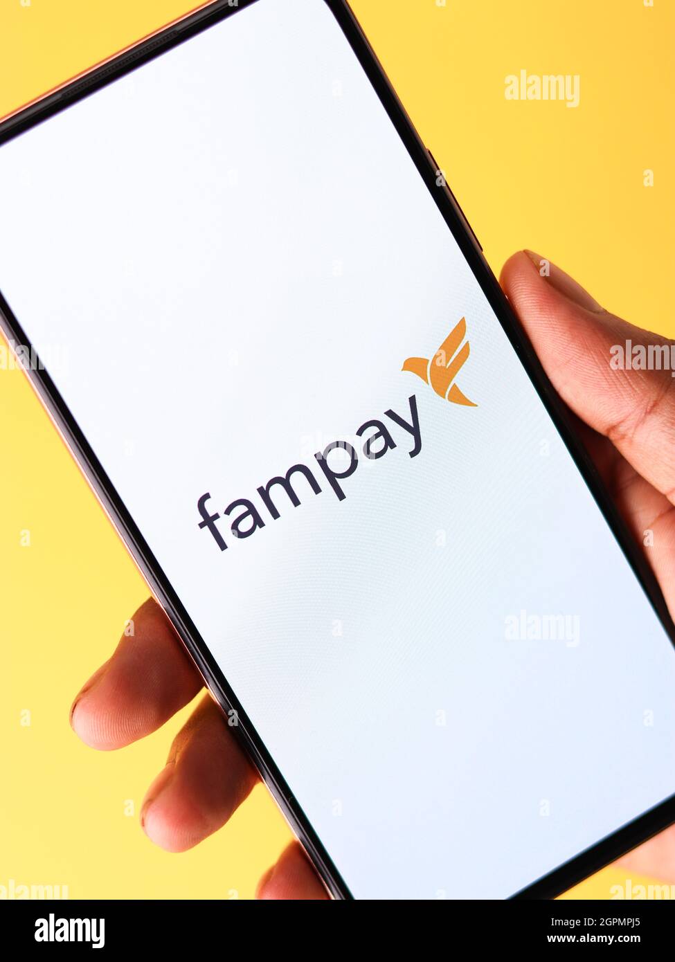 West Bangal, India - September 28, 2021 : FamPay logo on phone screen ...
