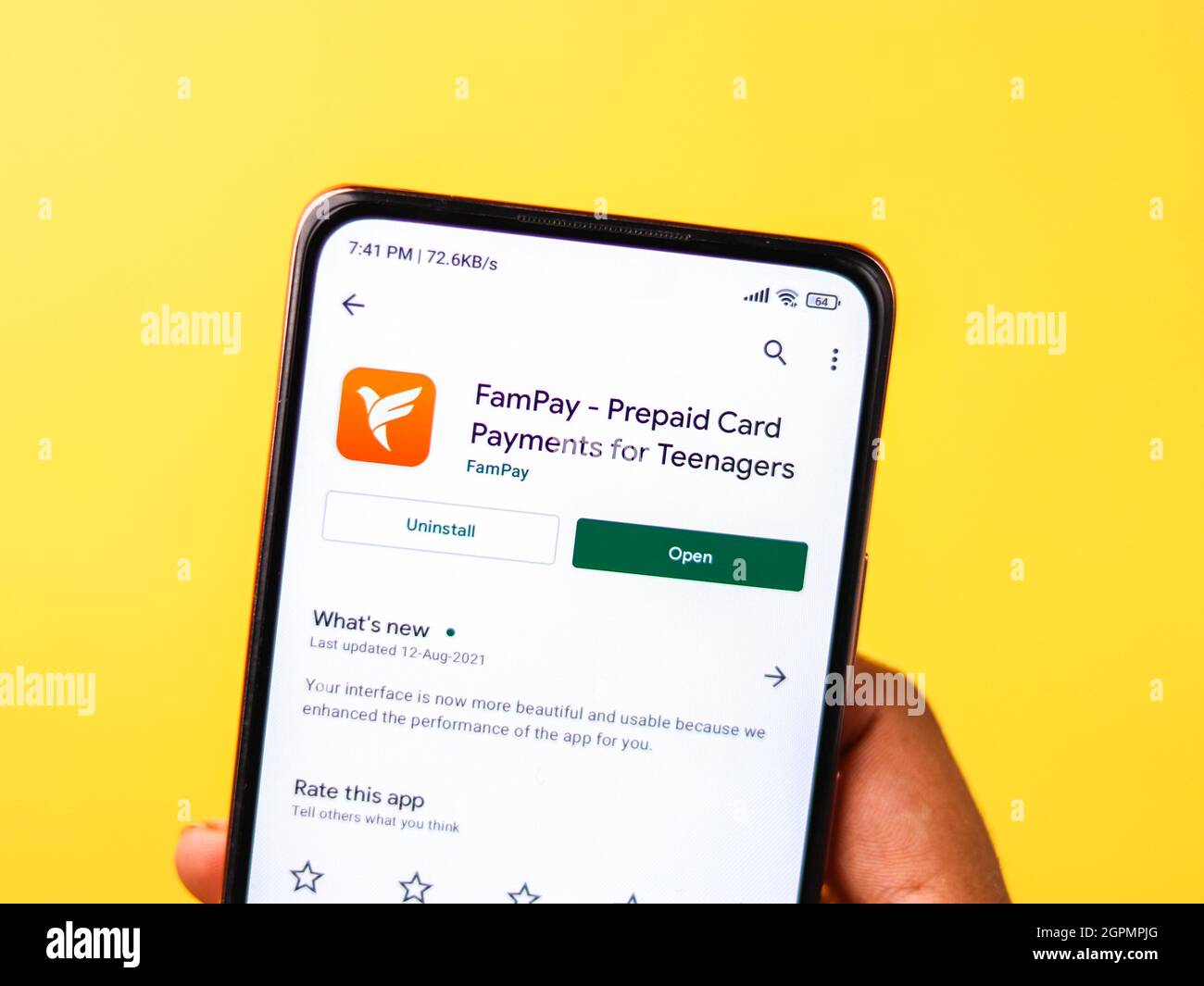 West Bangal, India - September 28, 2021 : FamPay logo on phone screen ...